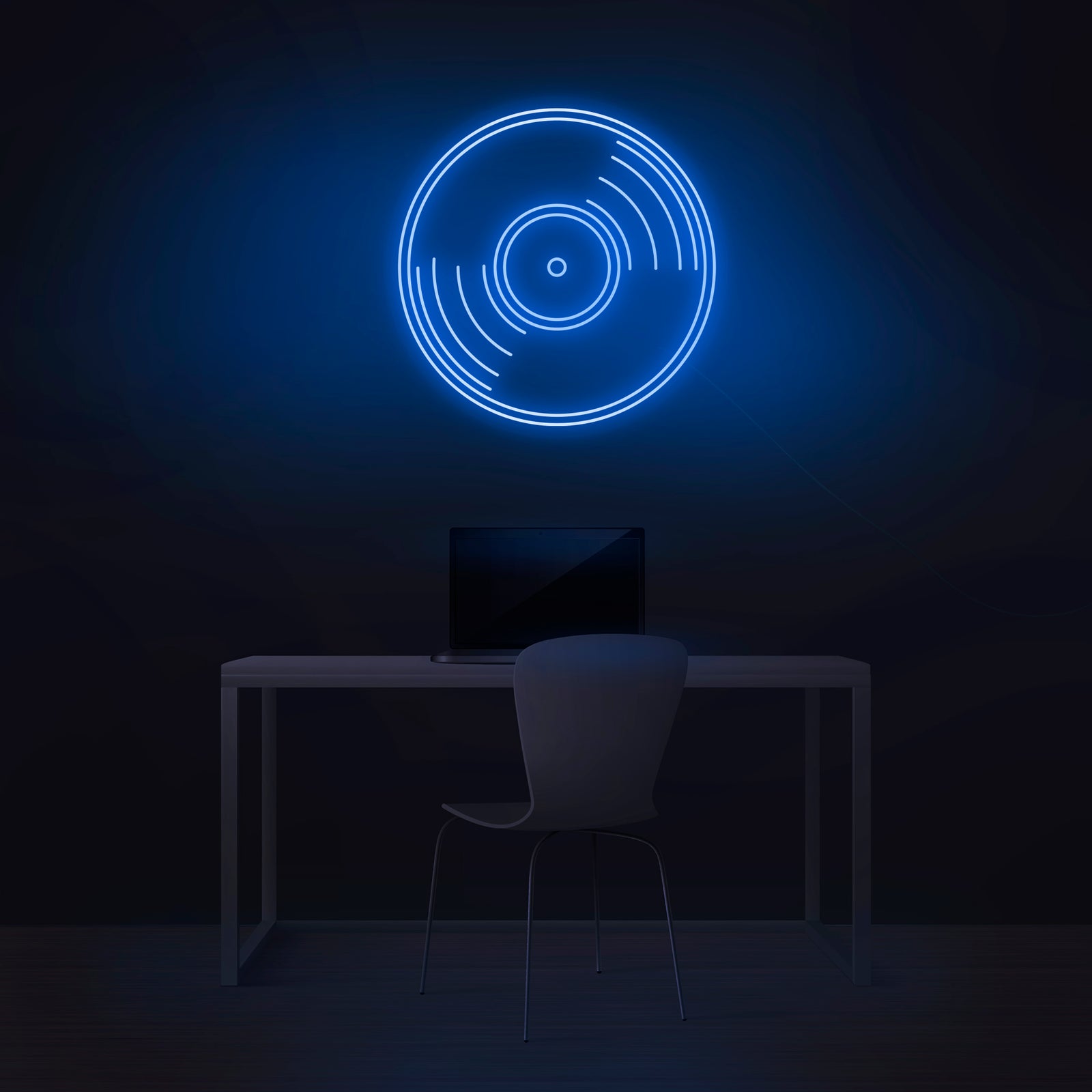 'Vinyl Record' Neon Sign | Spinning Record For DJs and Nightclubs